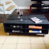 Wooden Pallet Coffee Tables On Wheels | Pallet Ideas: Recycled ...