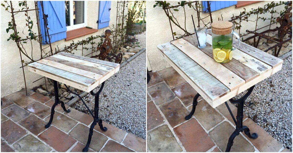 Reclaimed Swing Machine with Pallets Table | Pallet Ideas