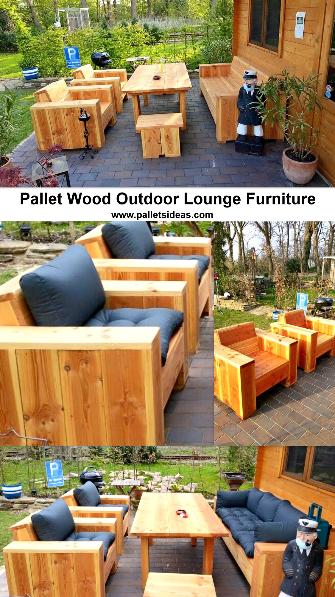 Pallet Wood Outdoor Lounge Furniture | Pallet Ideas Pallet Wood Outdoor Lounge Furniture | Pallet Ideas